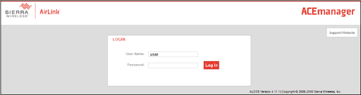 How to log in to an ACEmanager on ALEOS router